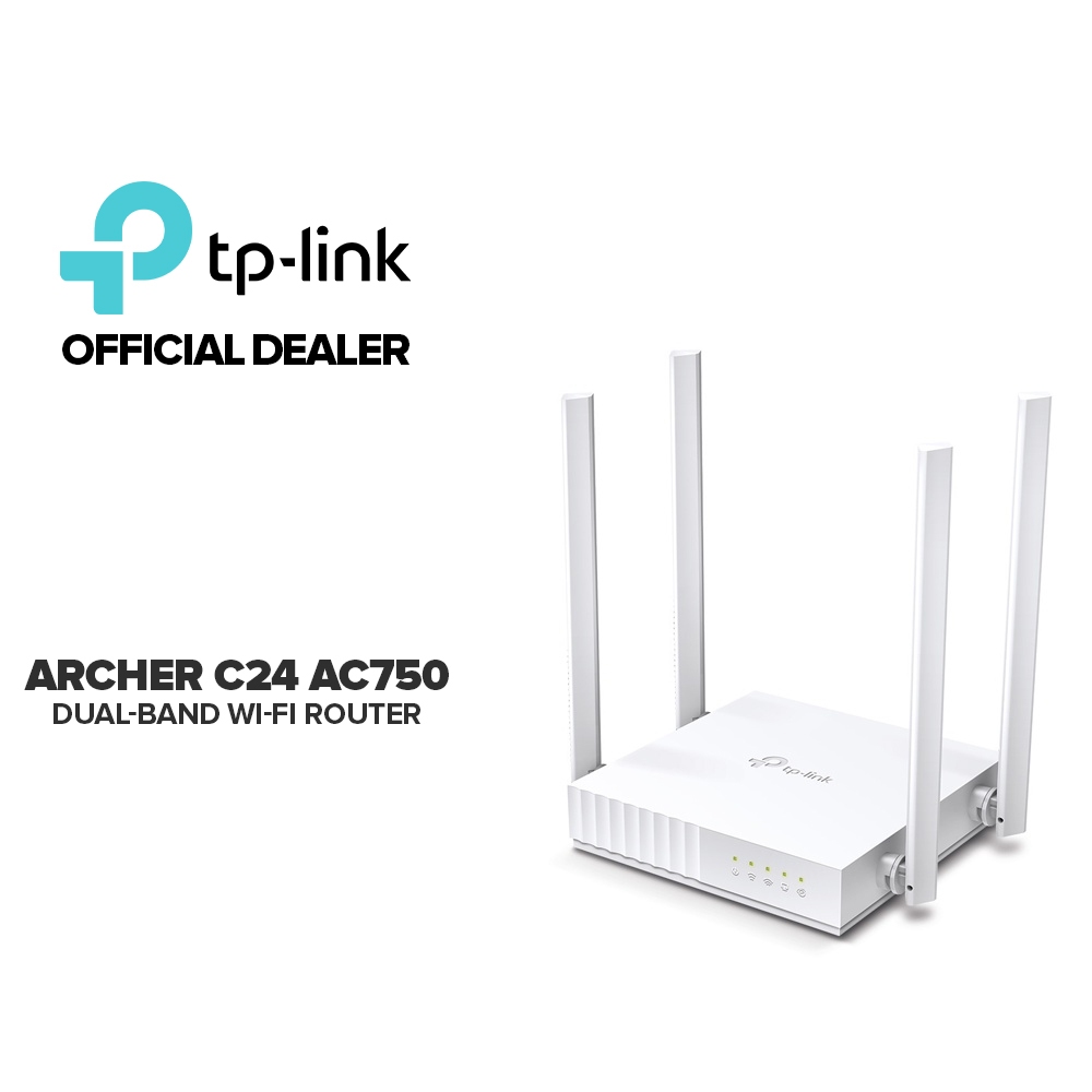 TP-Link Archer C24 AC750 Dual-Band Wi-Fi Router AC WiFi Router Wireless Router | Shopee Malaysia