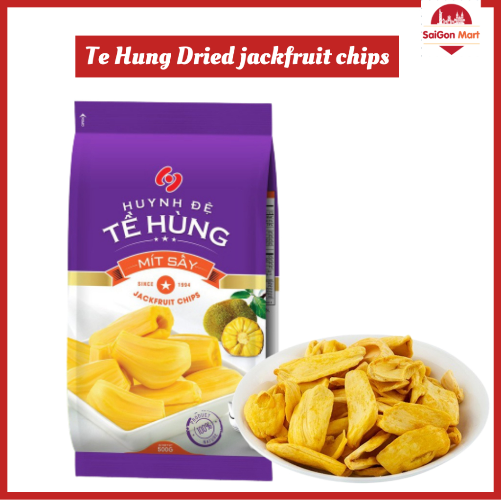 Dried jackfruit chips langka crunchy healthy snacks 250gr 500gr te hung ...