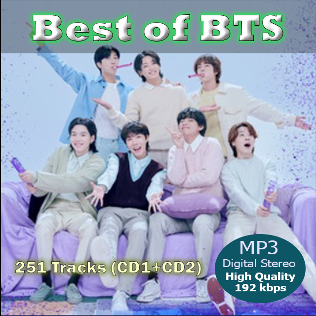 BEST OF BTS (korean boyband) 251Tracks 192kbps Mp3 music CD | Shopee ...