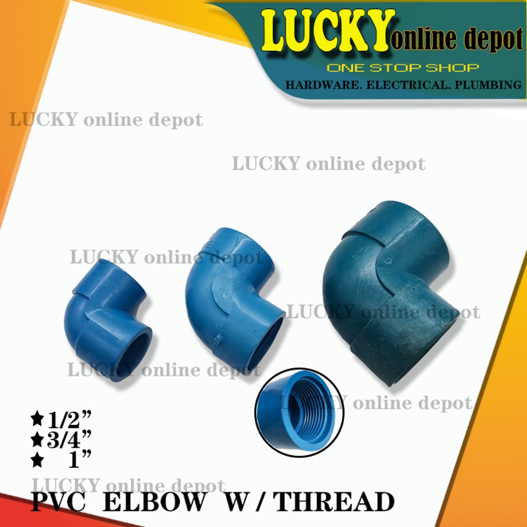 BLUE BEST PVC CONDUIT ELBOW WITH THREAD PIPE FITTINGS ( SINGLE THREAD ...