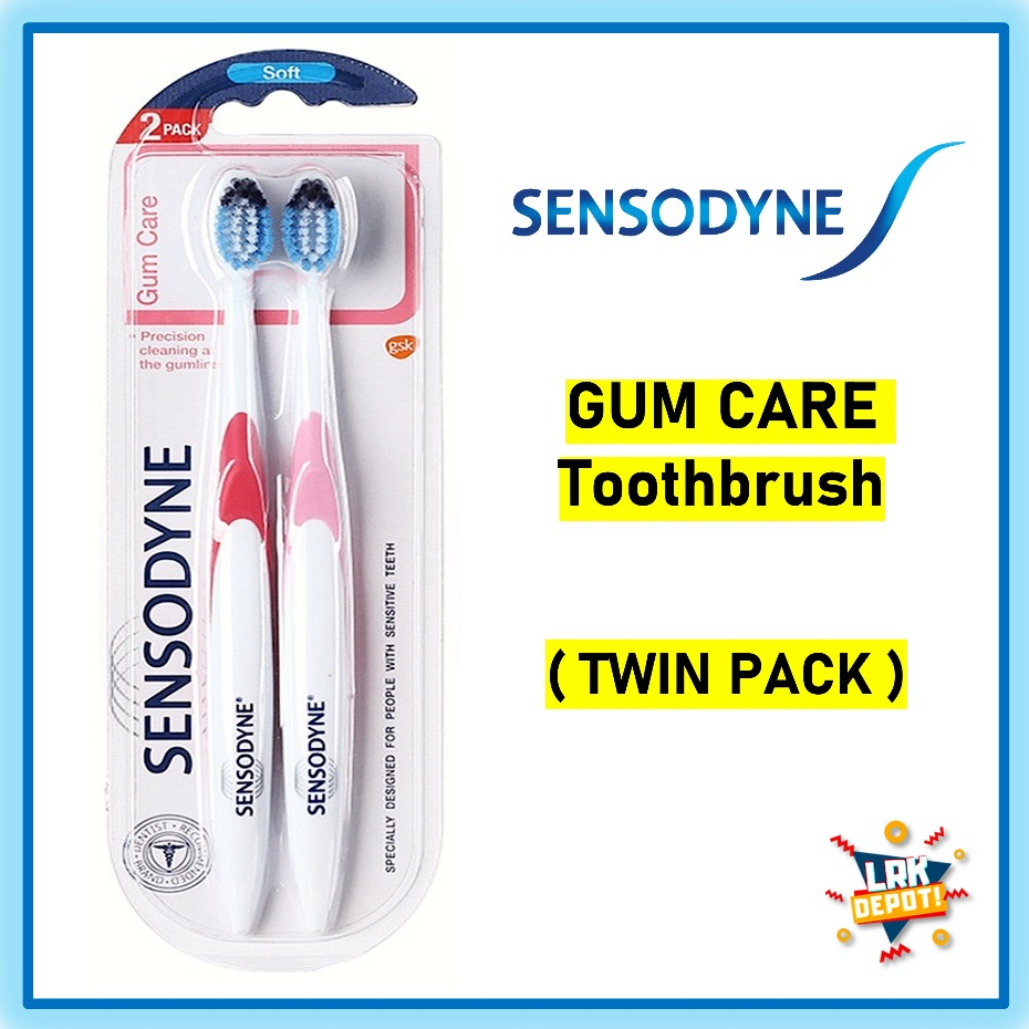 SENSODYNE Sensitive Gum Care Soft Toothbrush TWIN PACK (BUNDLE SET ...
