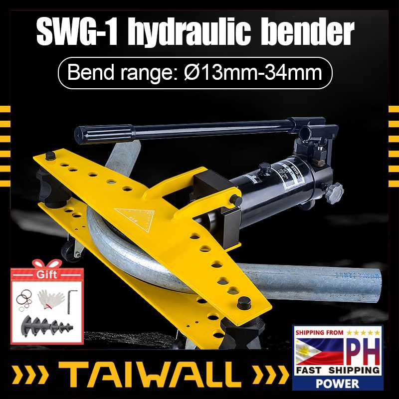 SWG-1 Ø13mm-34mm Hydraulic Pipe Bender Steel Pipe Bender Iron Pipe ...