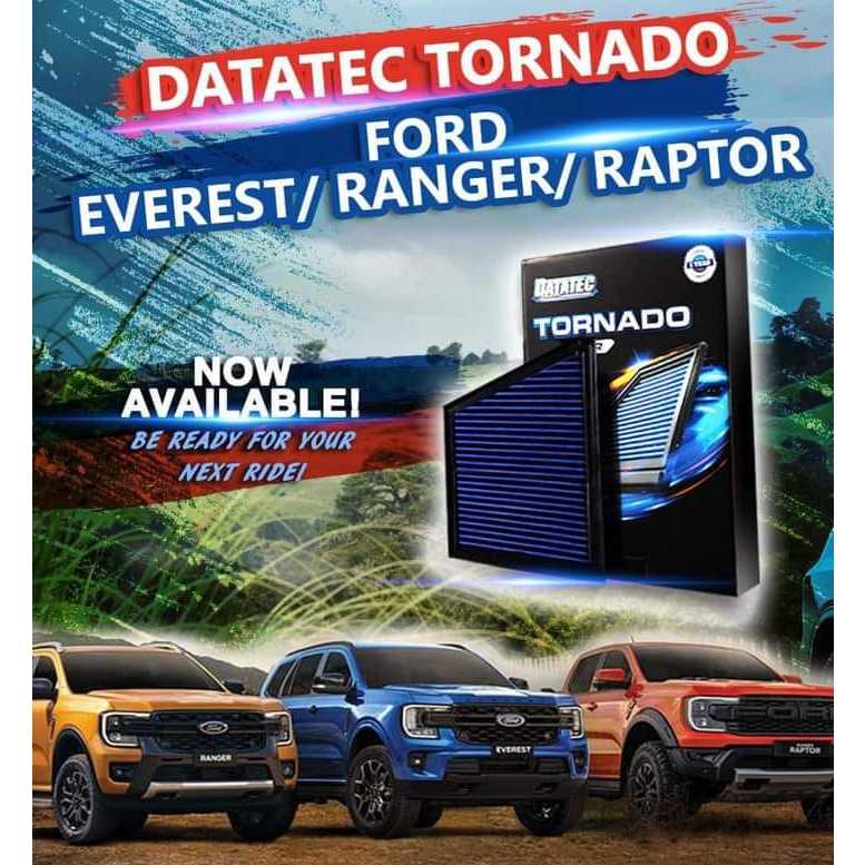 Ford Raptor 2023 - 2024 Ranger Everest Air Filter Datatec Tornado | Shopee Malaysia