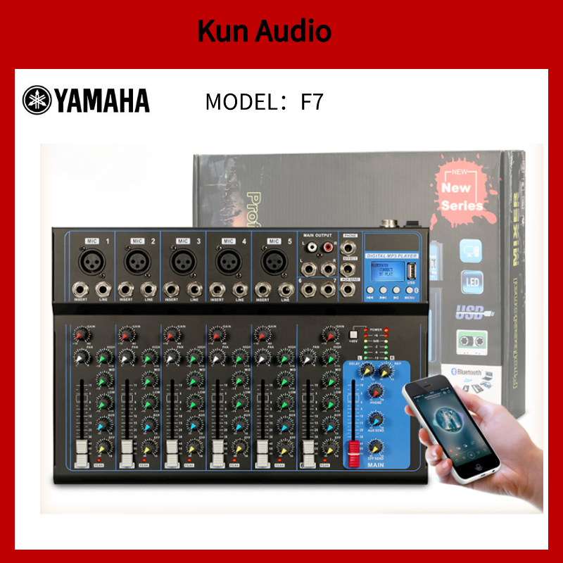 Yamaha F7-USB Audio Mixer With Bluetooth USB 7 Channel For DJ Play ...