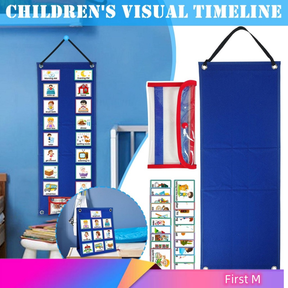Kids Visual Schedule Calendar Chart Autism Learning Kids Behavior ...