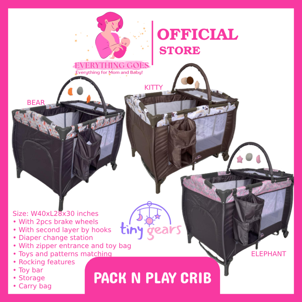 EVERYTHING GOES Dream Cradle Pack N Play Rocking Crib | Shopee Malaysia