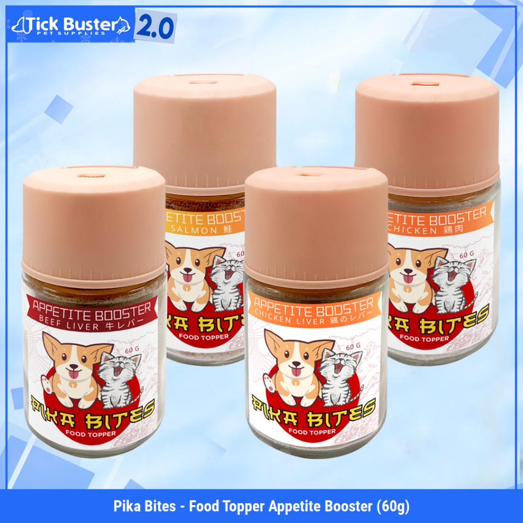 TBS2.0- Pika Bites Food Topper Appetite Booster 60grams (Salmon/Beef ...
