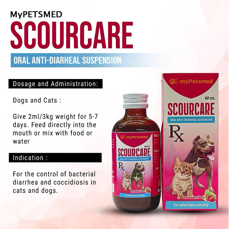 SCOURCARE ORAL ANTI-DIARRHEAL SUSPENSION Pagtatae FOR DOGS AND CATS ...