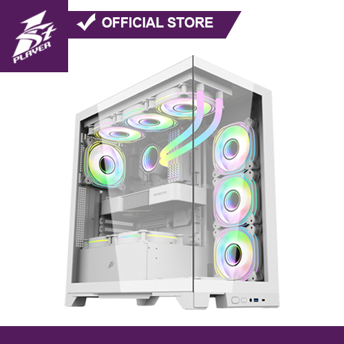 1STPLAYER MIKU MI8 GAMING CASE W/TEMPERED GLASS FRONT & SIDE/ W/USB-C ...