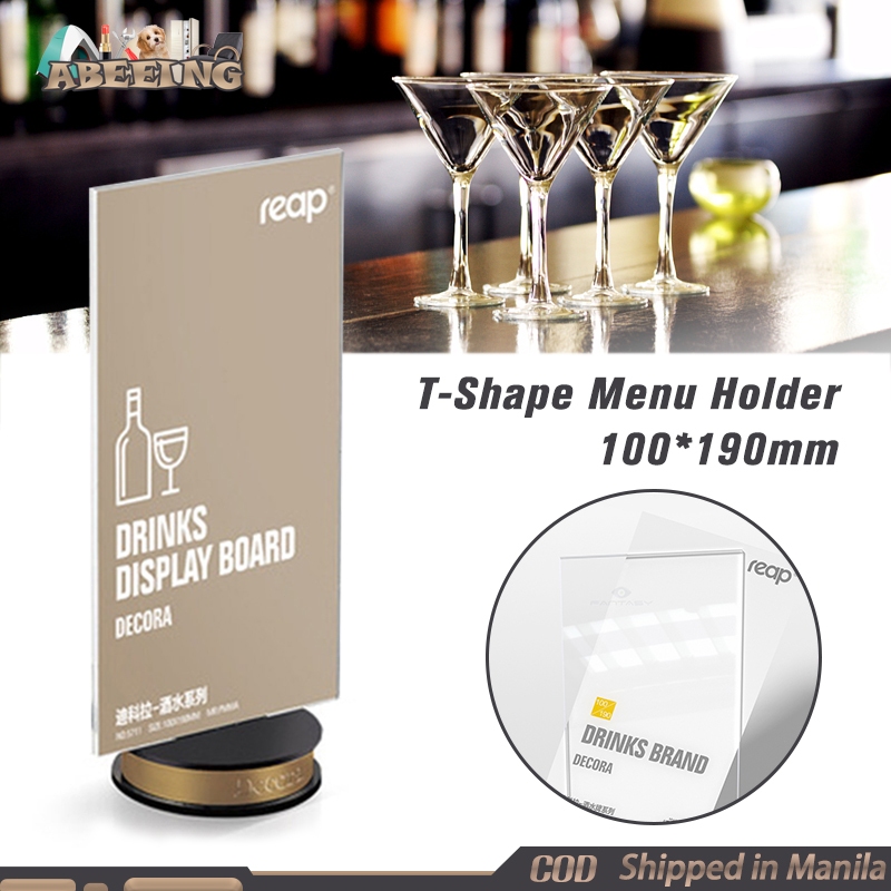 Double Restaurant Menu Display Acrylic Menu Holder Desktop Poster Photo ...