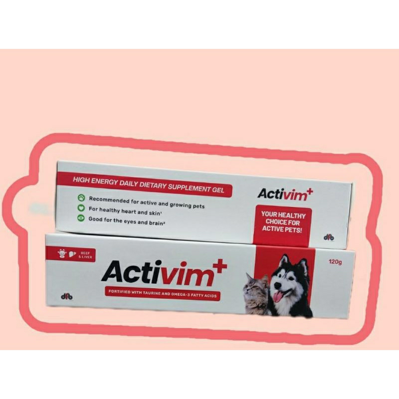 ACTIVIM PLUS FORTIFIED w/ TAURINE & OMEGA FATTY 3 ACIDS for DOGS/CATS ...