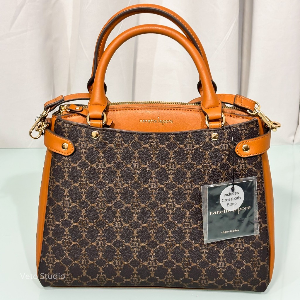 NL Carson Logo Triple Compartment Satchel Bag Chocolate Logo | Shopee Malaysia