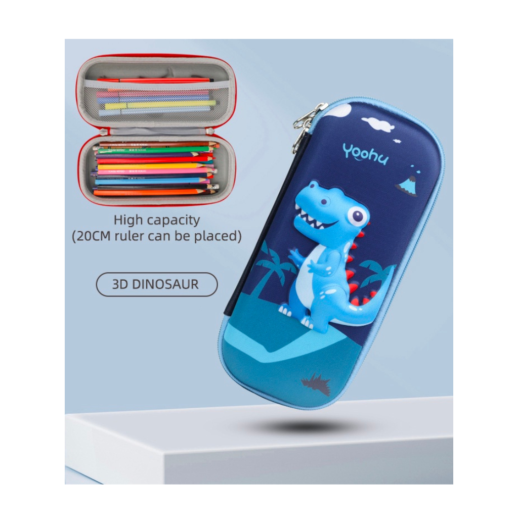 DINOSAUR Pencil Case for Boys 3D EVA Cartoon Storage Pouch Pen Holder ...