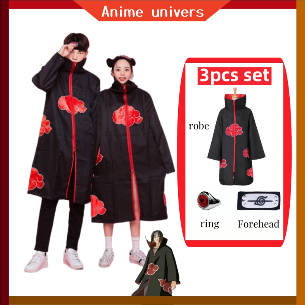 Akatsuki Cloak Cosplay Naruto Costume Sasuke Uchiha Cape Cosplay Anime ...