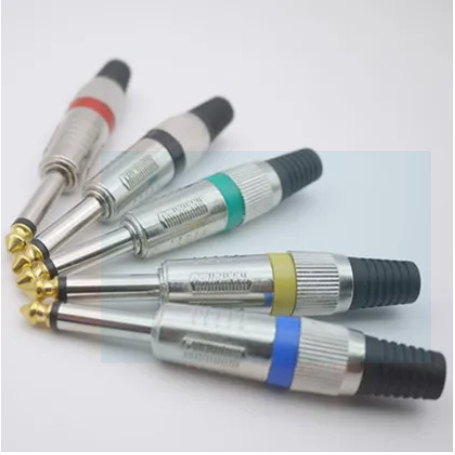 PL55 Mono Audio Plug Connector 6.35mm Heavy Duty 5 color (PER PRICE ...