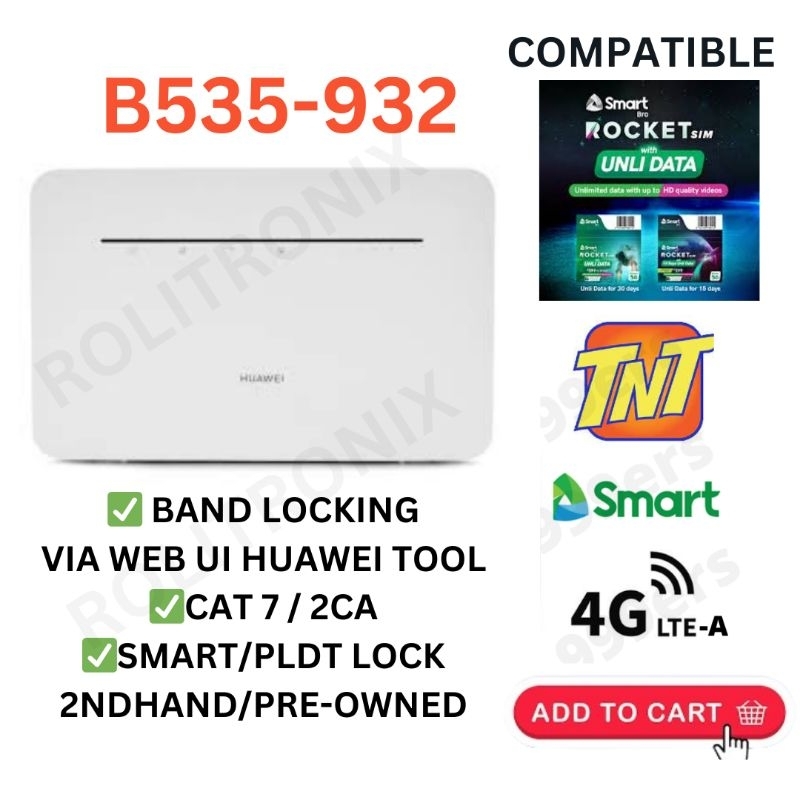 HUAWEI B535-932 PREPAID WIFI CAT7 (USED/2NDHAND) | Shopee Malaysia