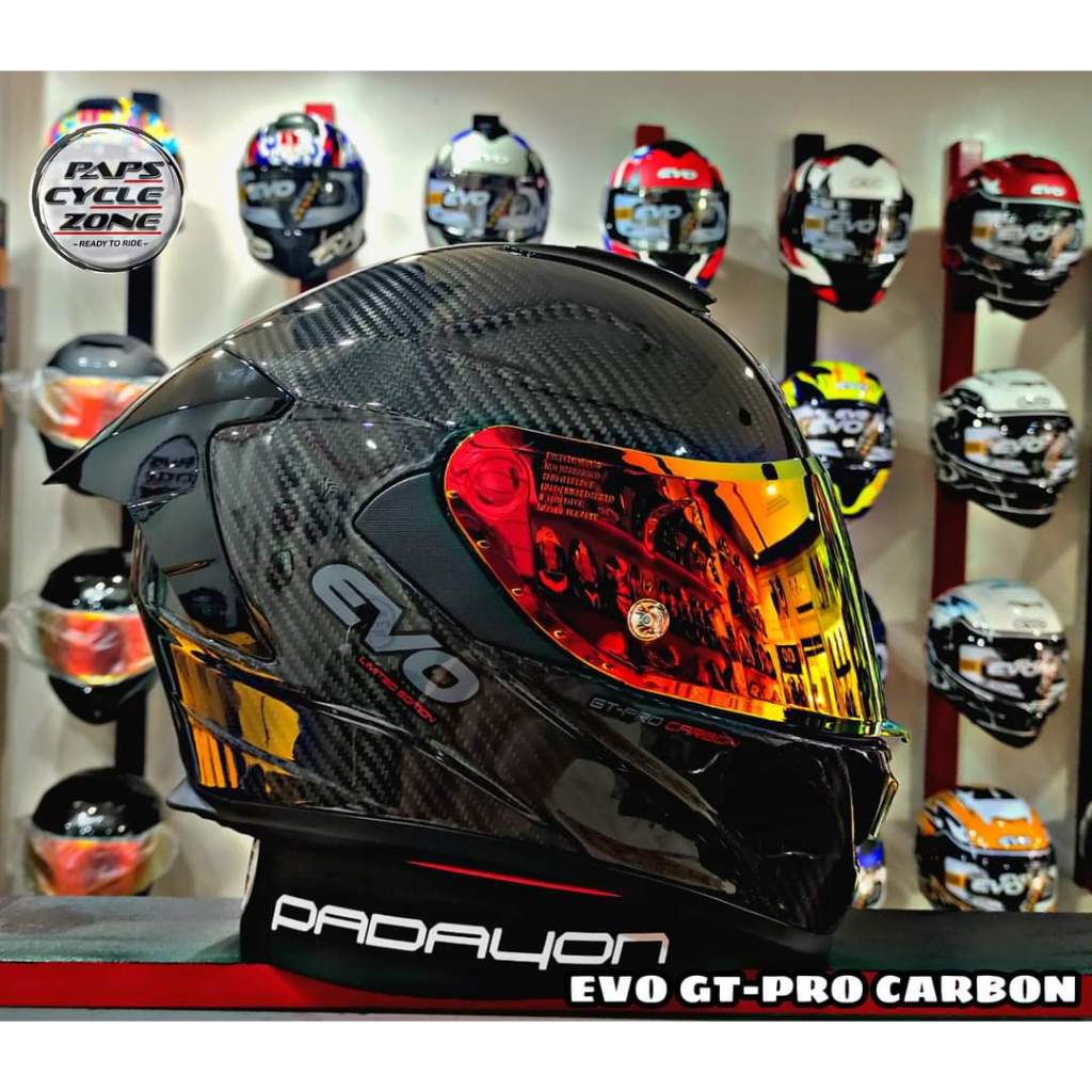 EVO GT-PRO CARBON FULLFACE HELMET | Shopee Malaysia