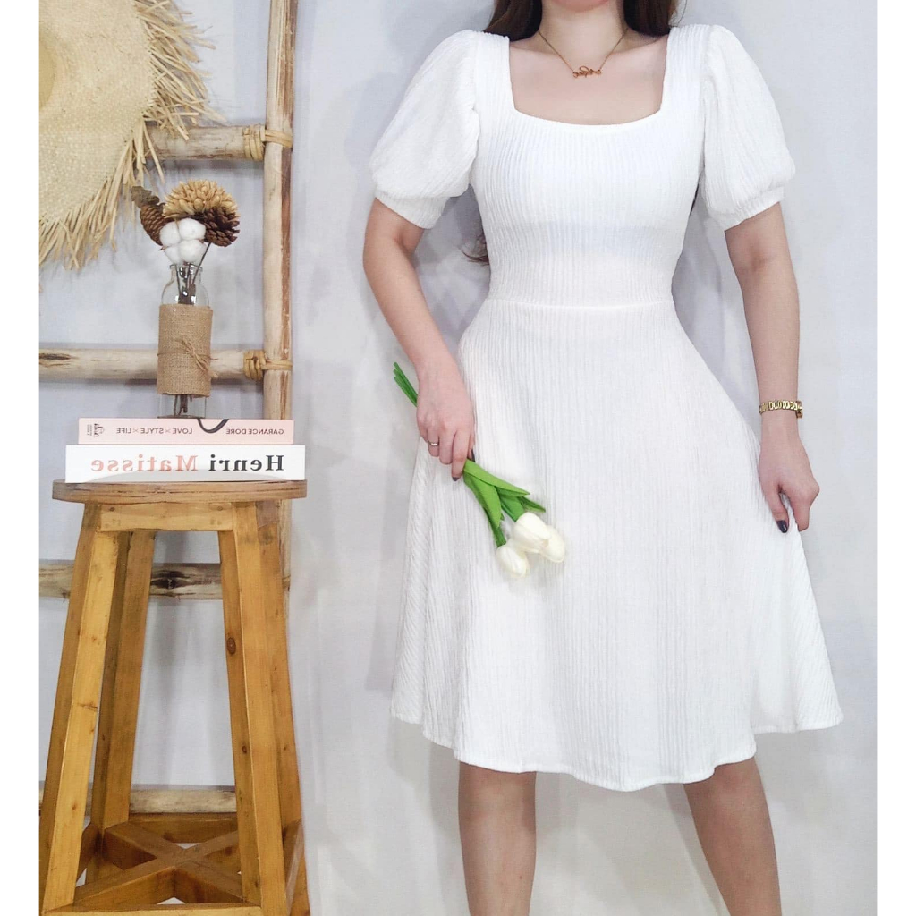 JER-JEN CASSANDRA PUFF SLEEVE DRESS/CLASSY FASHIONABLE DRESS FOR ...