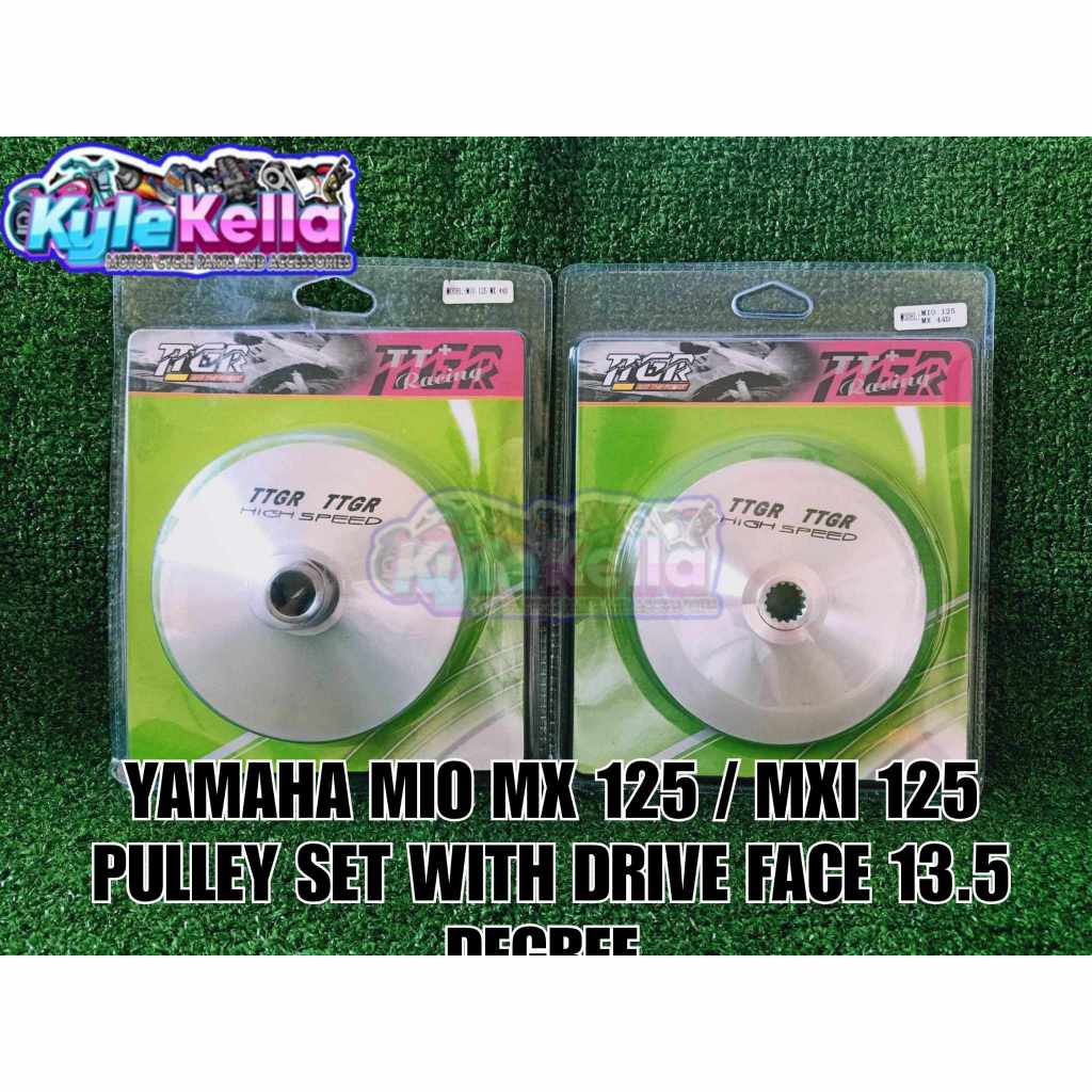 TTGR PULLEY SET 13.5 DEGREE WITH DRIVE FACE YAMAHA MIO MX 125 / MXI 125 ...