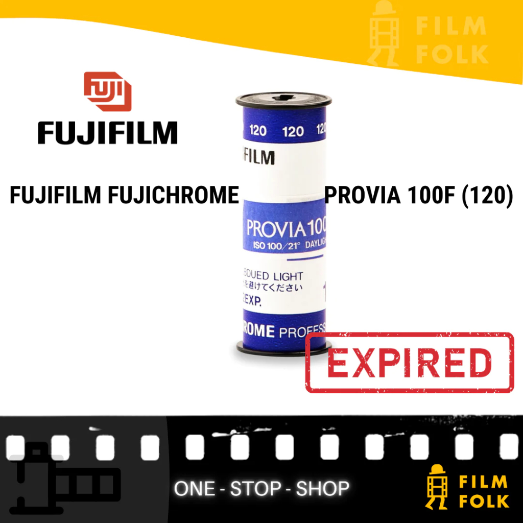 FUJIFILM FUJICHROME PROVIA 100F - 120 MEDIUM FORMAT COLORED PHOTOGRAPHIC FILM ( EXPIRED ...