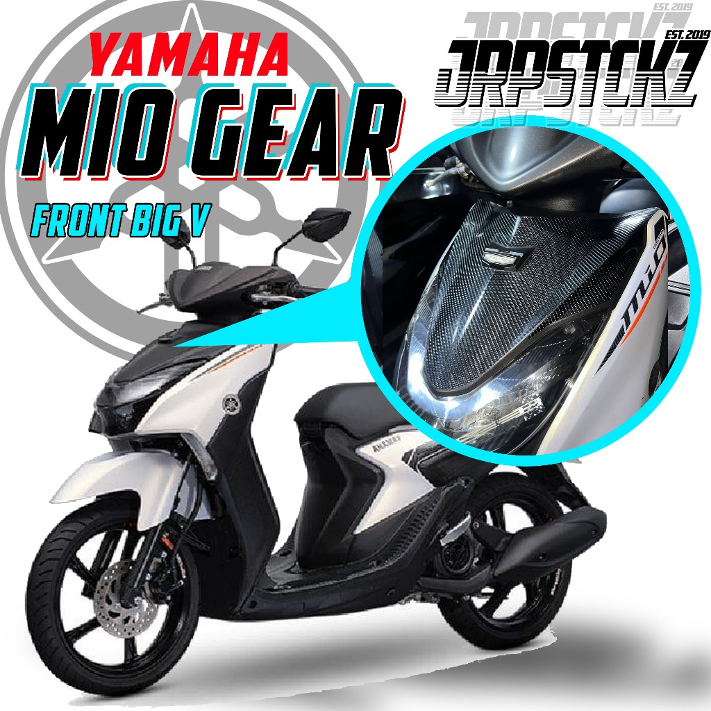 Mio GEAR FRONT BIG V Carbon | Easy to DIY, to Install | Shopee Malaysia