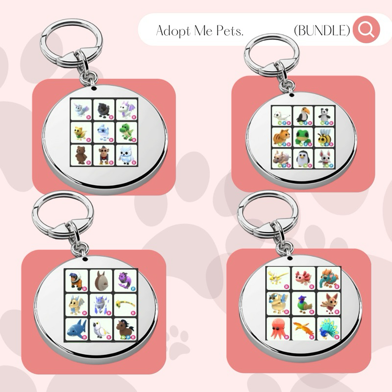 Adopt Me Pets BUNDLE Characters Decorative Printed in Keychain | Shopee ...