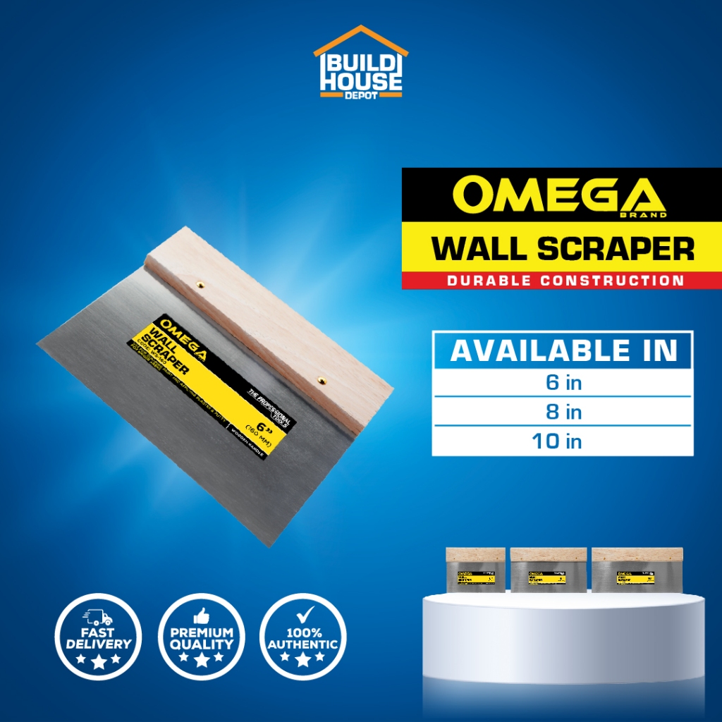 OMEGA Wall Scraper - For Skim Coat and Body Filler - 6" | 8" | 10 ...