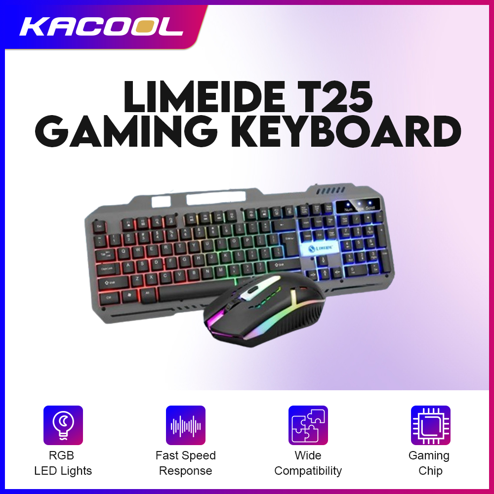 Limeide GTX300 PUNK T25 RGB LED Lights Backlight Mechanical Feel Gaming ...