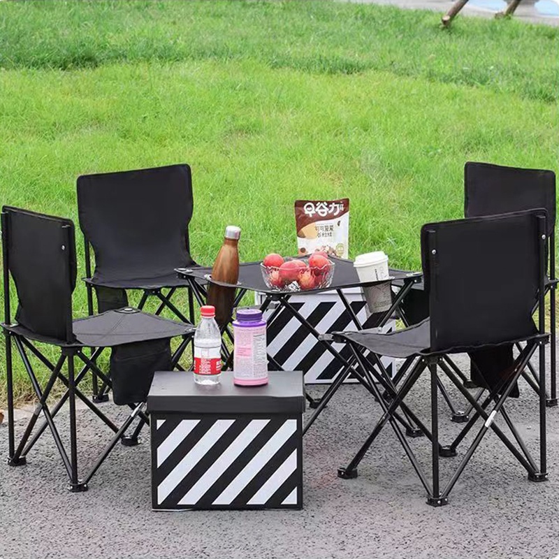 Foldable Table and Chair Outdoor Camping Tables Folding Chairs Set ...