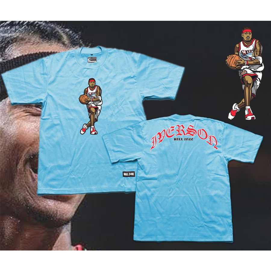 Ball Zone Apparel Allen Iverson V1 Pro Club Inspired Shirt Six ...