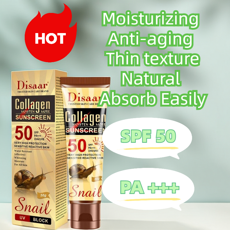 Moisturizing face base anti-aging thin texture natural easy absorb collagen & Snail sunscreen ...