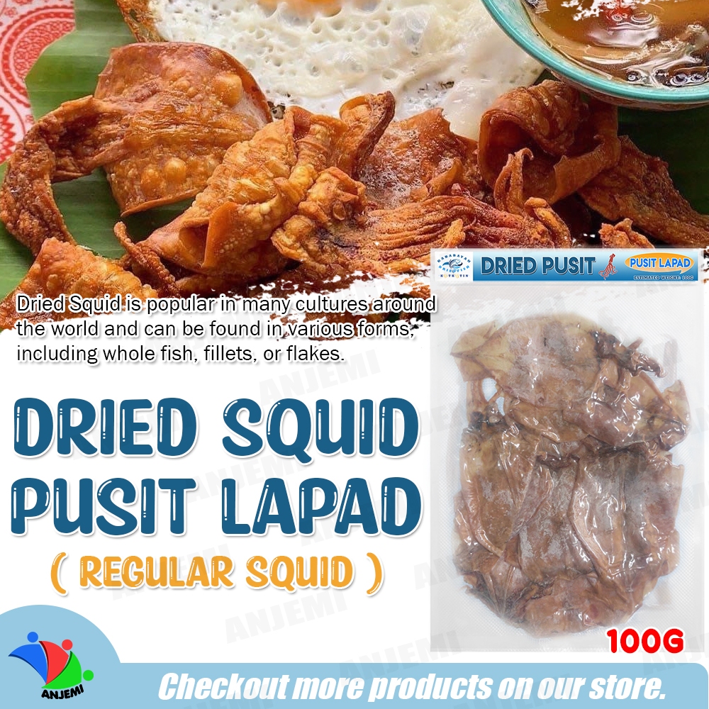 Dried Pusit Lapad 100g / 200g Regular Chewy Squid / Sun-dried Squid ...