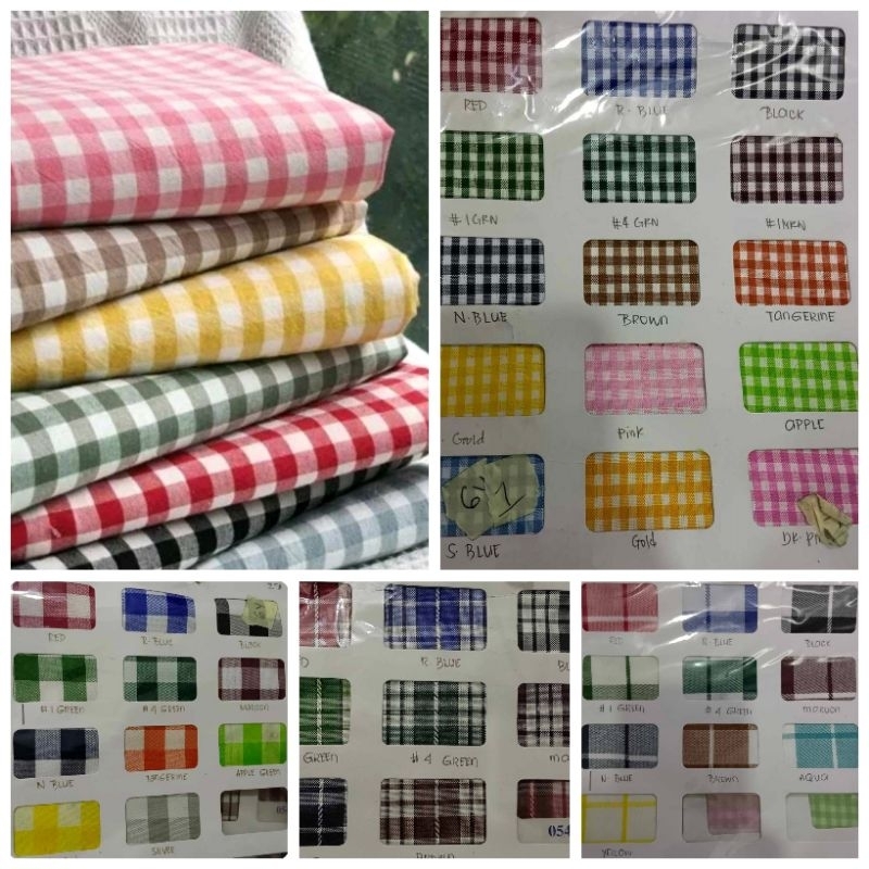 Checkered Two-Color Oxford Fabric For Uniform, etc., 58" - 60" width ...