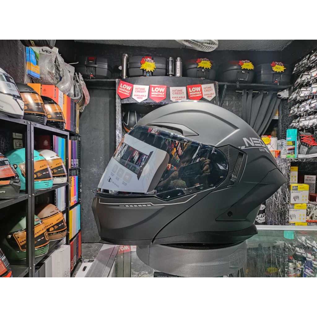 SPYDER NEO ICON DUAL VISOR MODULAR HELMET FREE CLEAR LENS | Shopee Malaysia