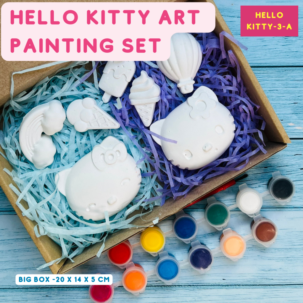 HELLO KITTY SET 3 ARTPLASTER PAINTING SET AND PARTY GIVEAWAYS Kids Art ...