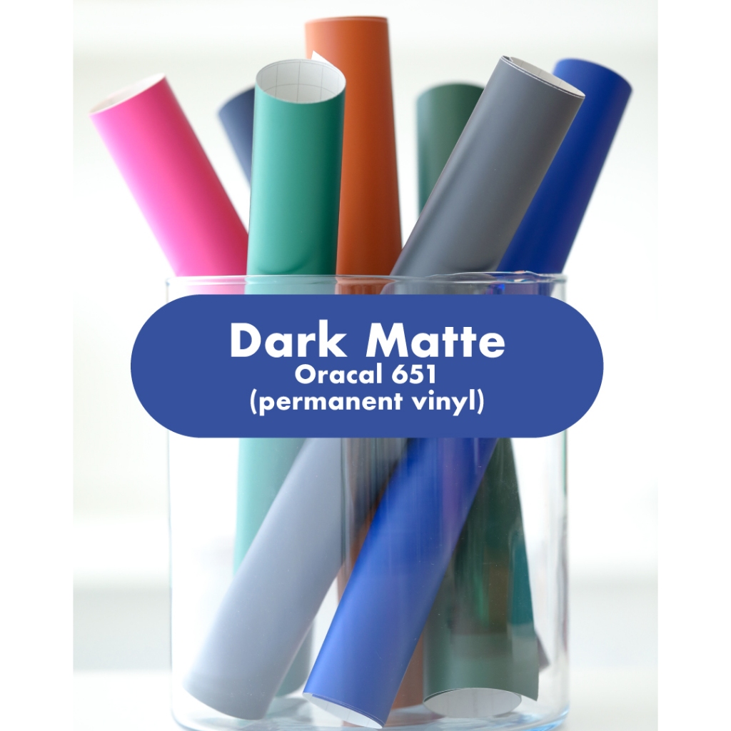 Dark Matte | Oracal 651 Vinyl Stickers for Cricut Cutting Machines ...