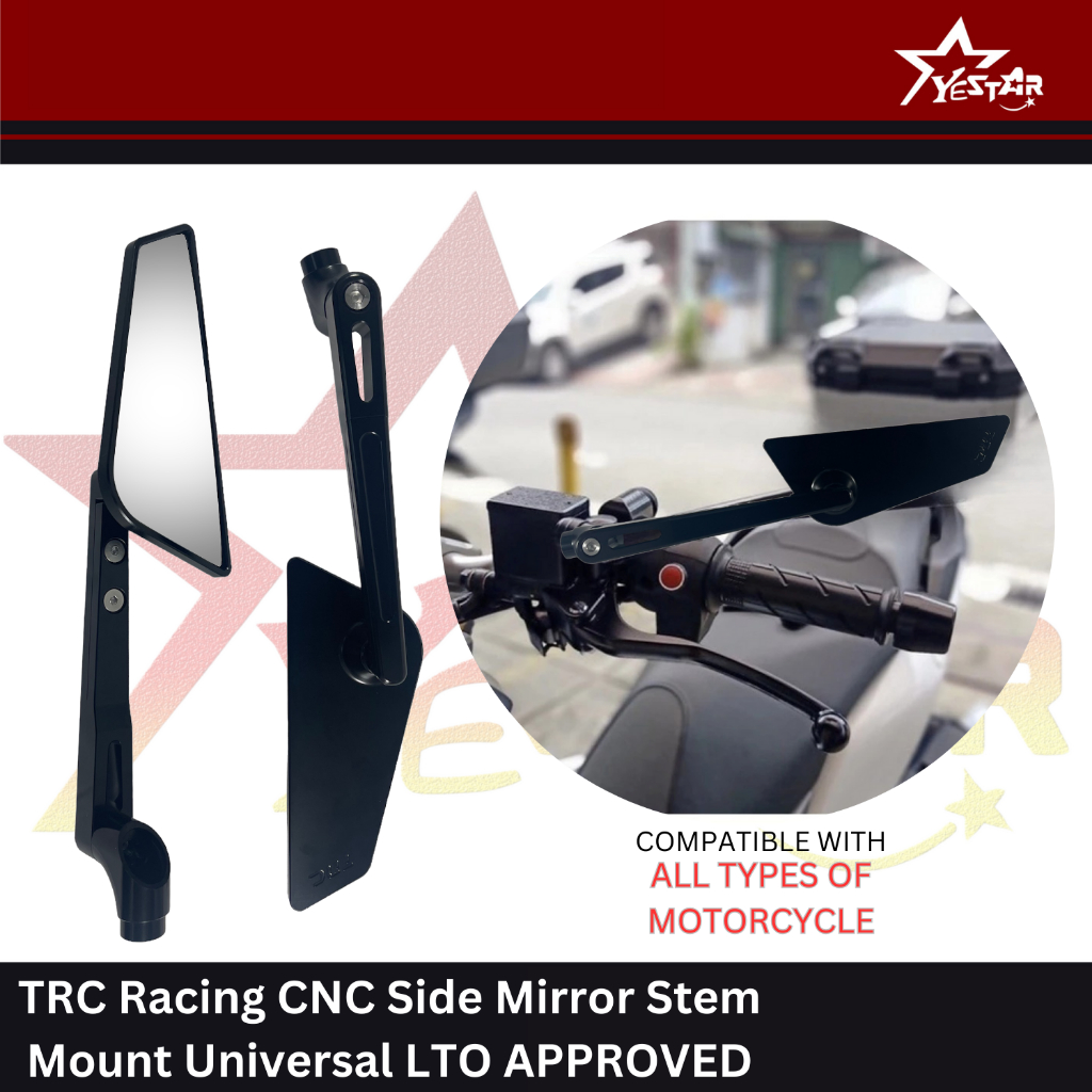 Yestar Racing TRC CNC Side Mirror Stem Mount Universal LTO APPROVED ...