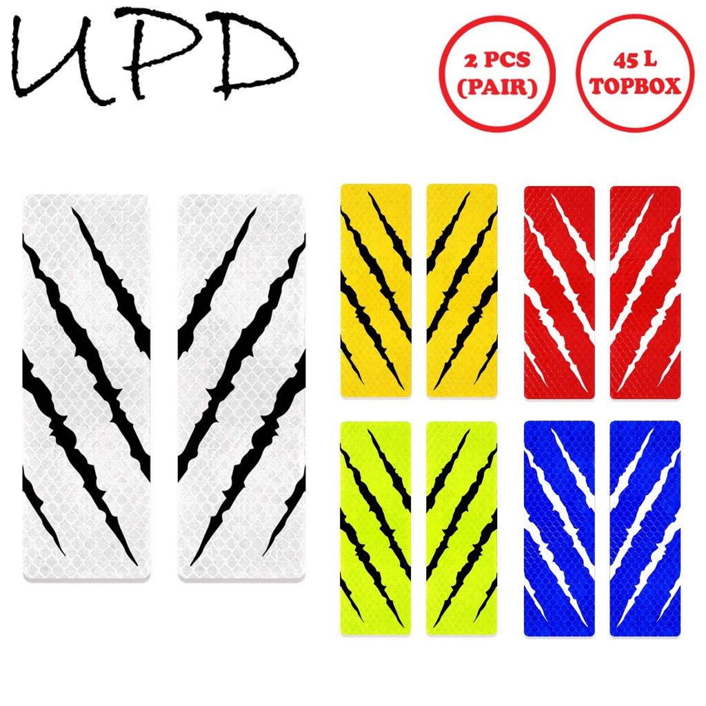 Niwra Raptor Mirrored Reflector Design for Alloy TopBox 45/55 Liters ...