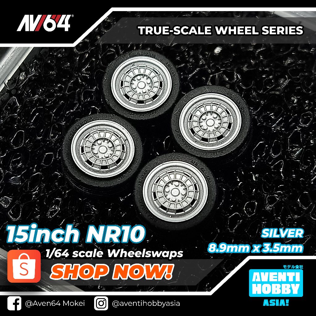 1/64 Wheelswap MUGEN NR10 SILVER ( 9mm x 3.5mm ) | Shopee Malaysia
