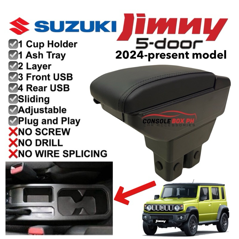 Suzuki Jimny 5 Door Armrest Console Box 2024 , 2025 , 2026 | Shopee ...