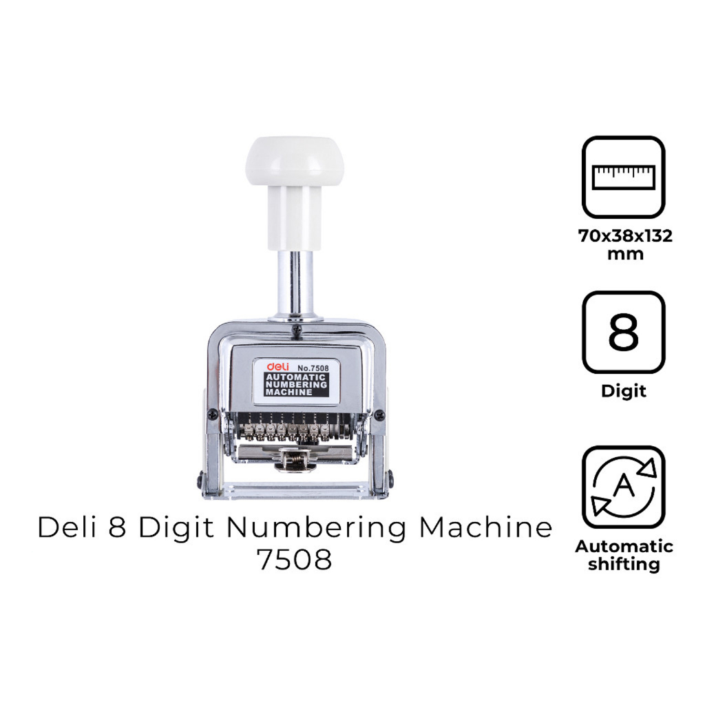 Deli 8 Digit Numbering Machine 7508 | Shopee Malaysia