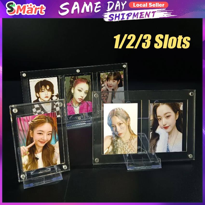 Acrylic Photo Frame Magnetic Photocard Display Stand Double-sided ...