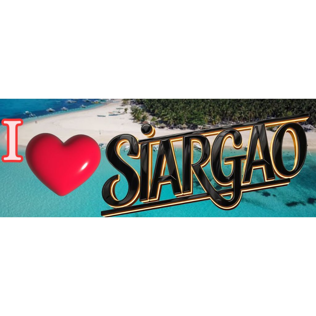 I LOVE SIARGAO "SURFING CAPITAL OF THE PHILIPPINES" Rubber Ref Magnet ...