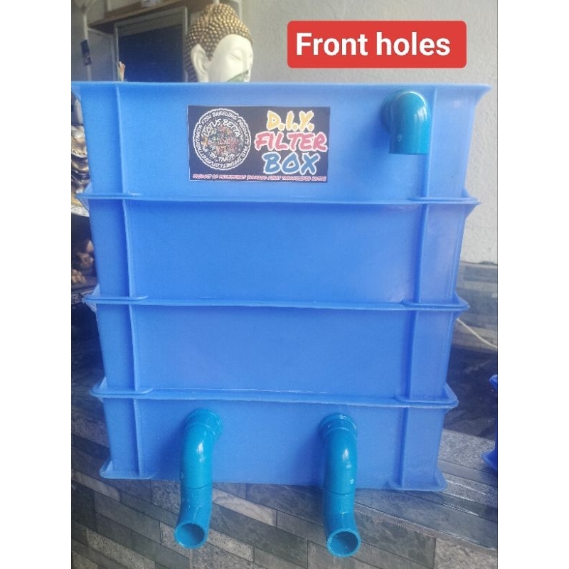 AQUARIUM/ POND BLUE FILTER BOX , TRICKLE FILTER GOOD FOR 10 GALLON UP ...