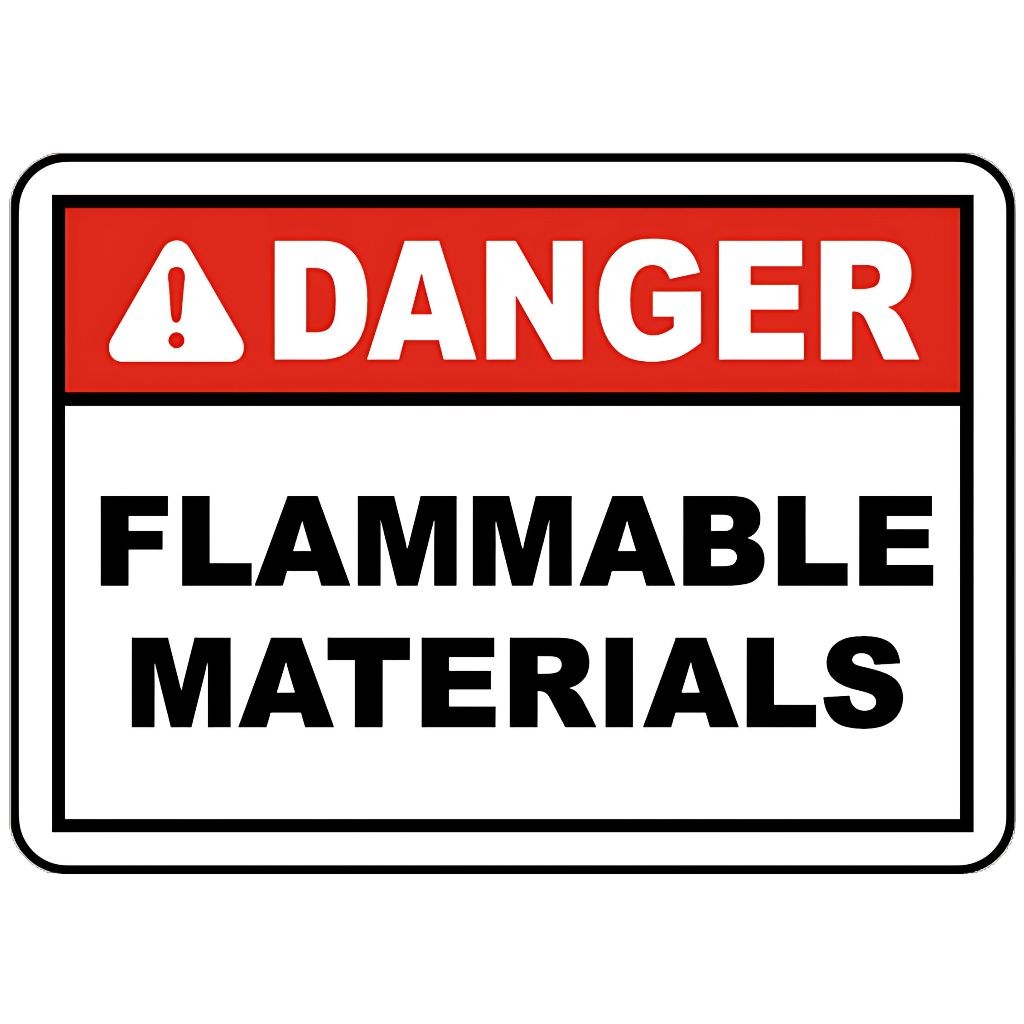 Danger Flammable Materials | A4 size Laminated Signage | Shopee Malaysia