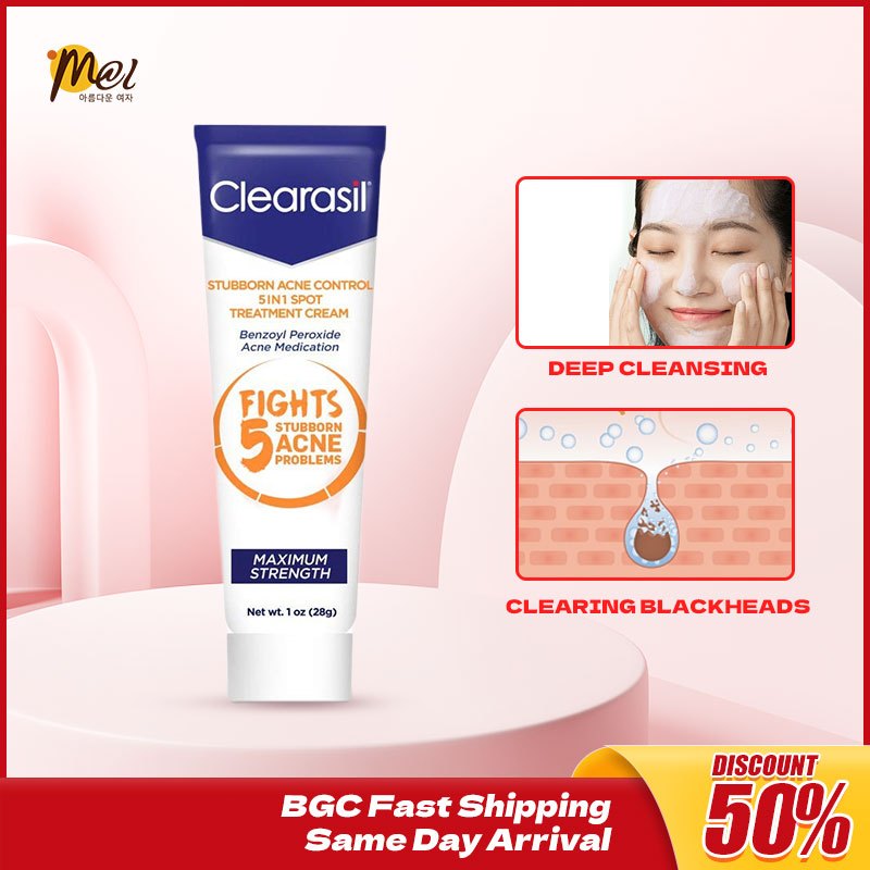 Clearasil Rapid Rescue Spot Treatment Cream Redness Anti-Freckles Acne ...
