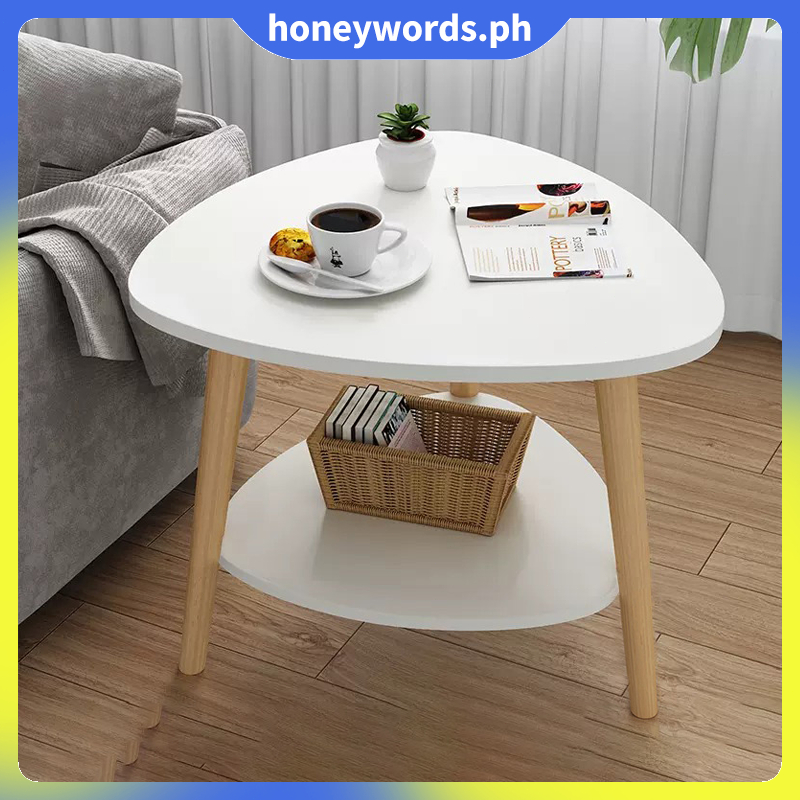 Wooden Table 2 Layers Tea Desk Living Room Center Table Modern Coffee ...