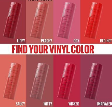 MAYBELLINE Superstay Vinyl Ink Liquid Lipstick 10 Lippy / 15 Peachy ...