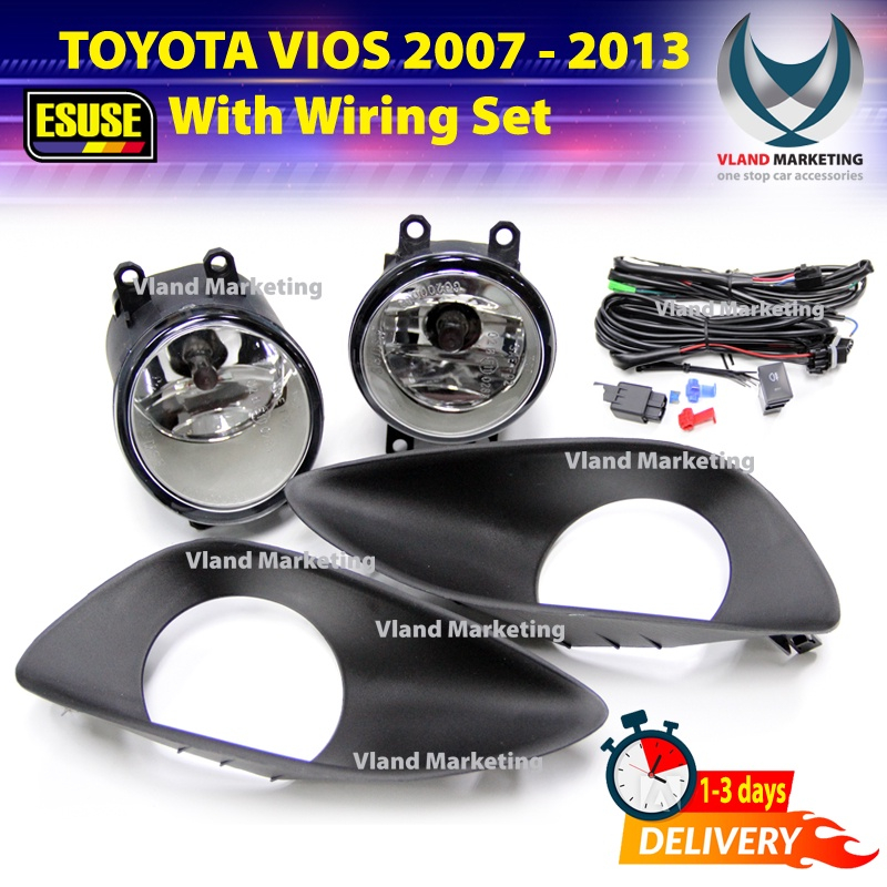 a set of TOYOTA VIOS gen2 2008 2009 2010 2011 2012 2013 fog lamp fog light front bumper lamp ...