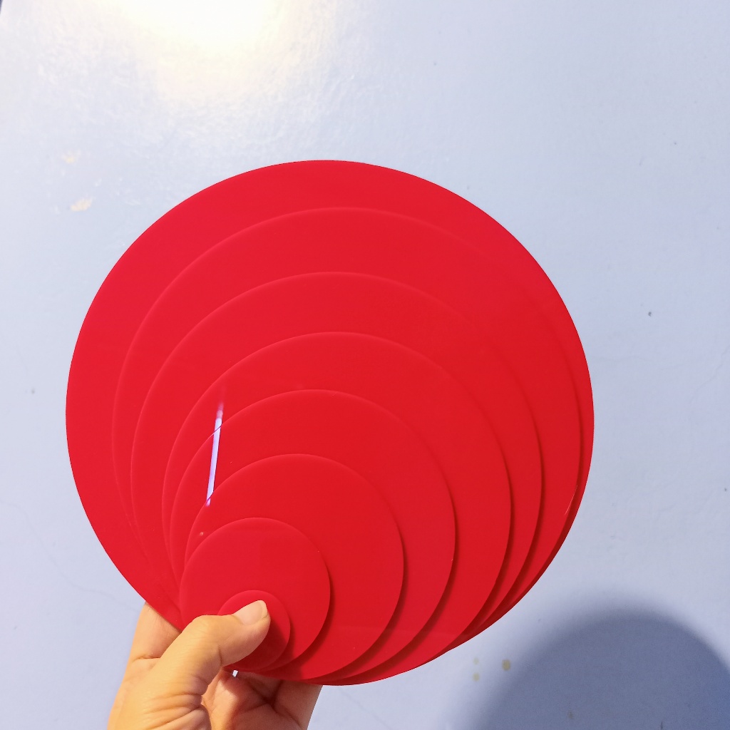 Red Circle Acrylic Sheets (Laser Cut, 2mm Thick) | Shopee Malaysia